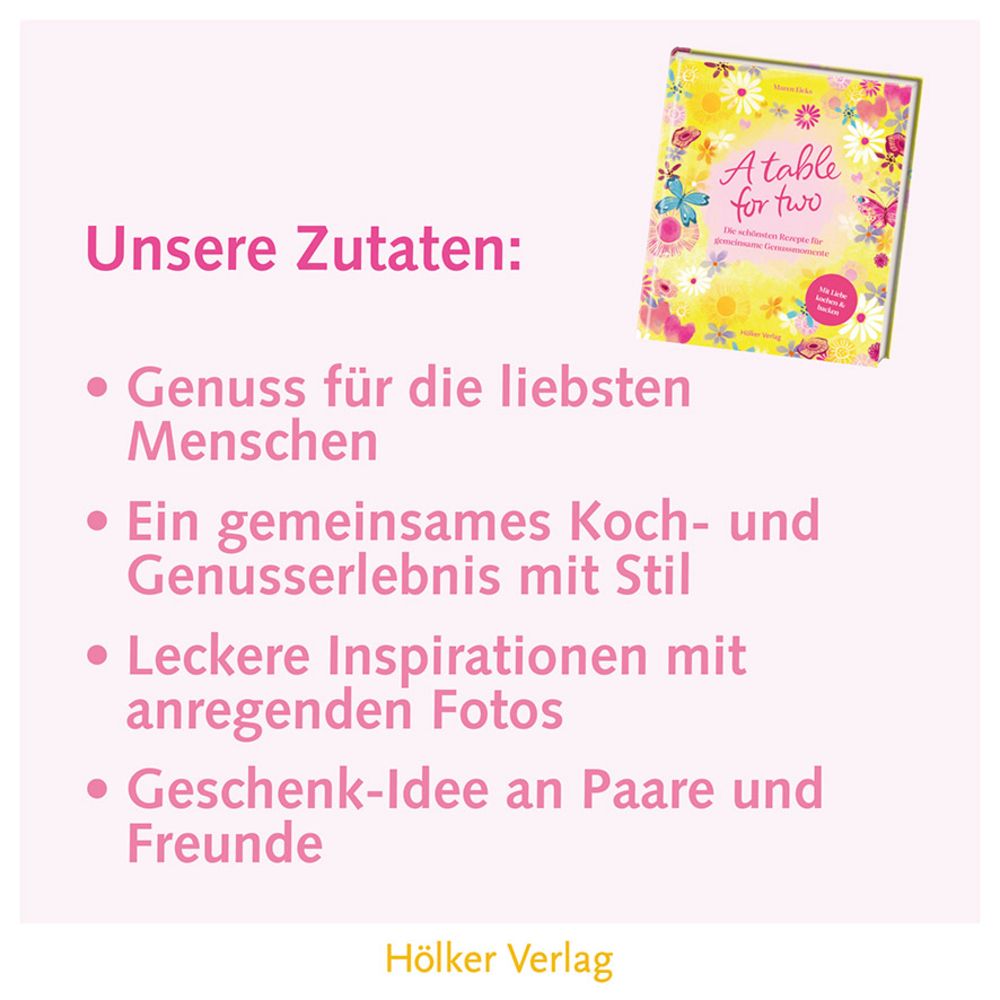 A table for two - Rezepte für gemeinsame Genussmomente | 3331072